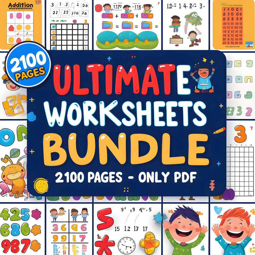 Ultimate Math Worksheets Bundle for Kids – Fun and Comprehensive Learning!