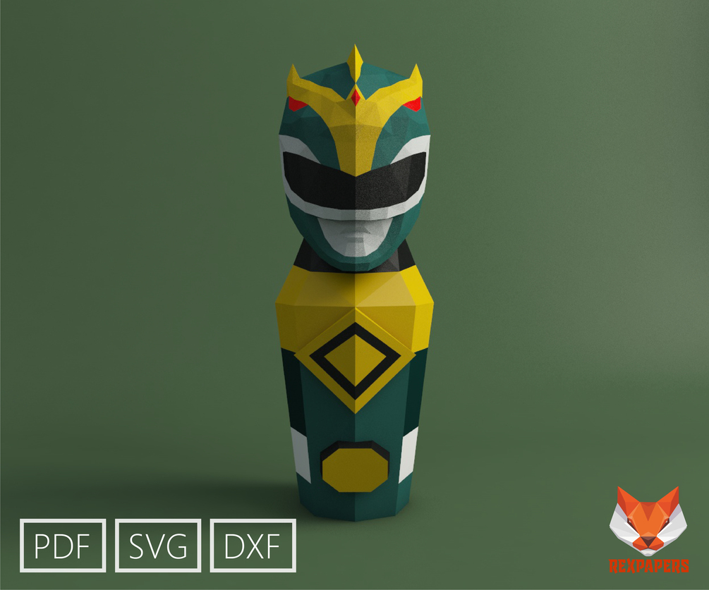 WINE BOX GREEN RANGER PAPERCRAFT