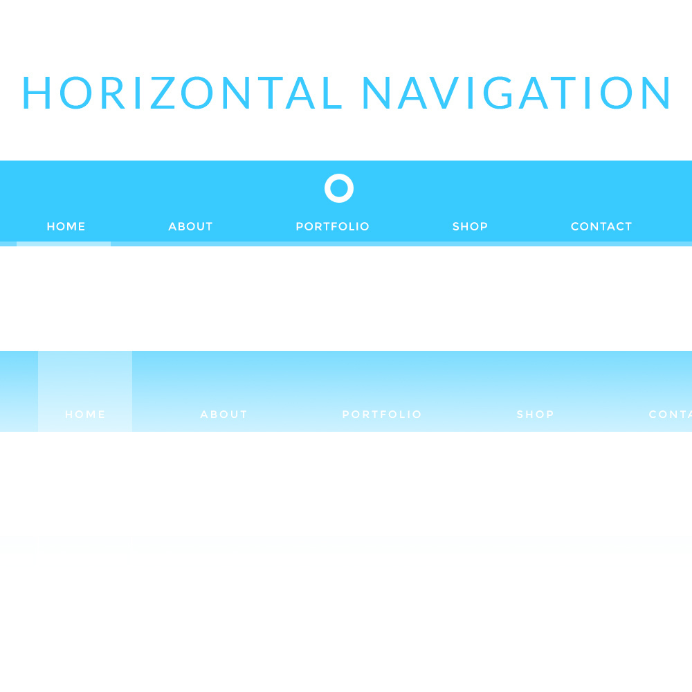 UI Navigation Horizontal PSD Drag and Drop