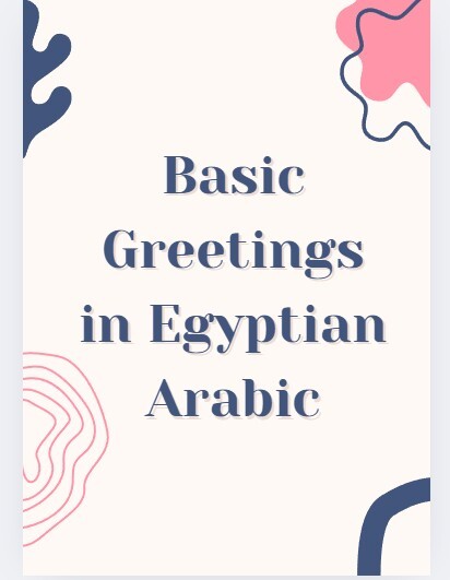 Egyptian Arabic Greetings PDF – Printable Phrase Sheet for Beginners