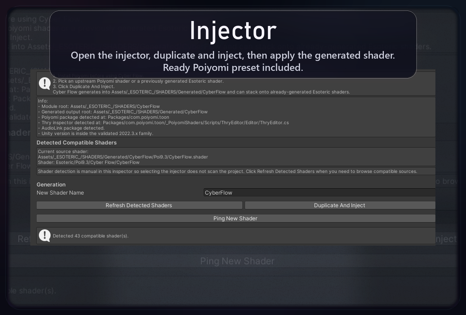 CyberFlow Poiyomi Shader Addon