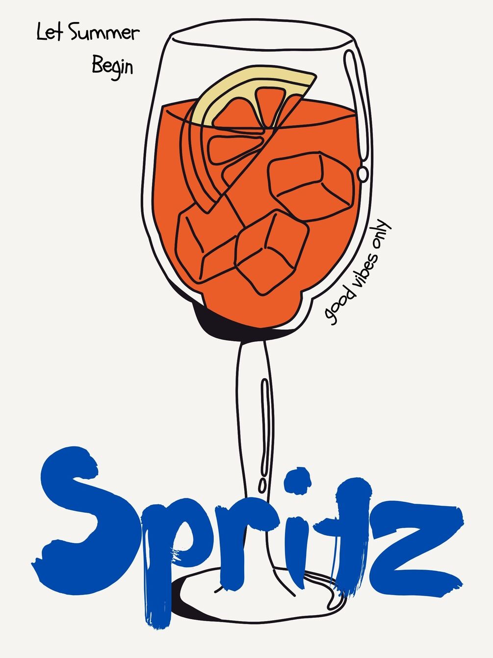 Sip into Summer: Colorful Aperol Spritz Poster