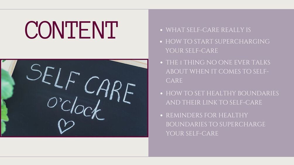 Supercharged Self Care System