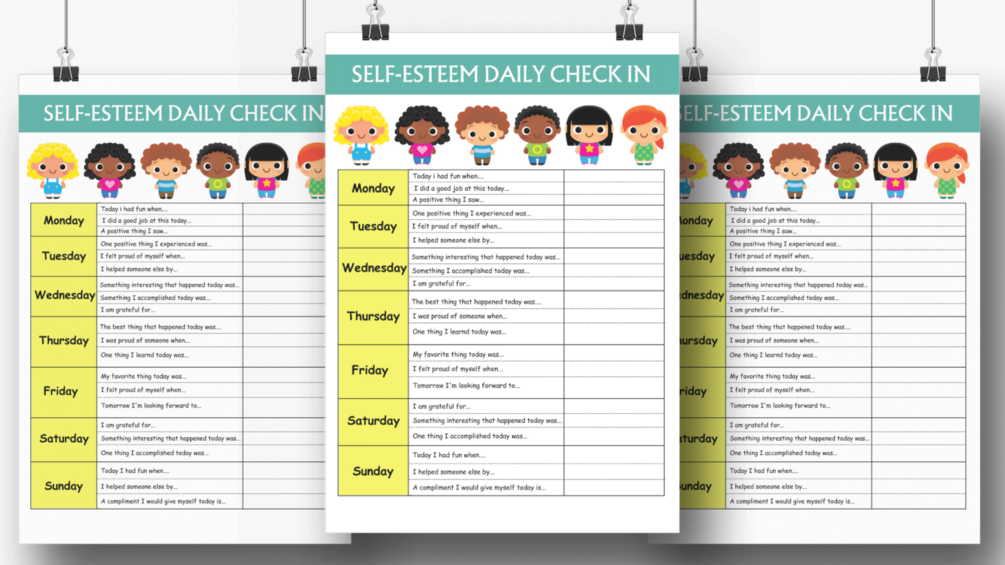 Self-Esteem Daily Check In For Kids