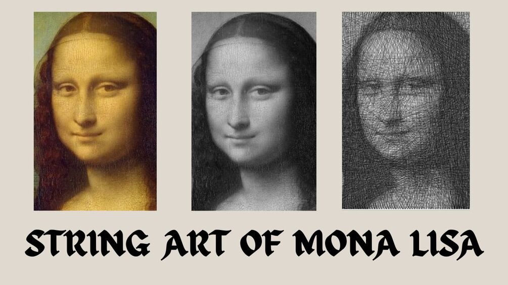 string art of mona lisa
