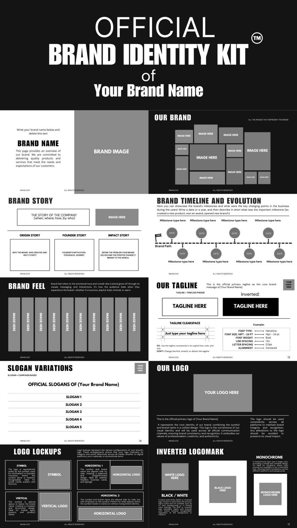 High-End Premium Advanced and Full Brand Identity Guidelines Template ...