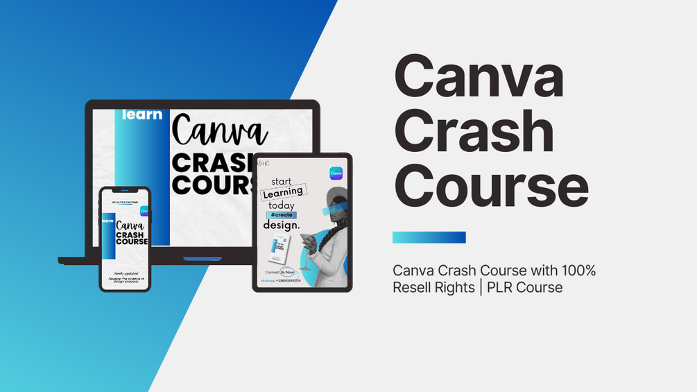 Canva Crash Course with 100% Resell Rights | PLR Course