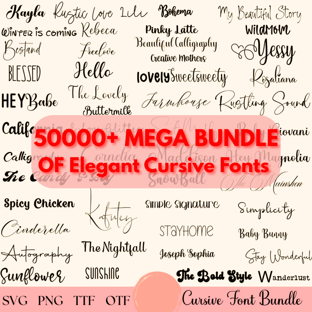 The Ultimate 50,000+ Font Mega Bundle – Endless Creativity Awaits!
