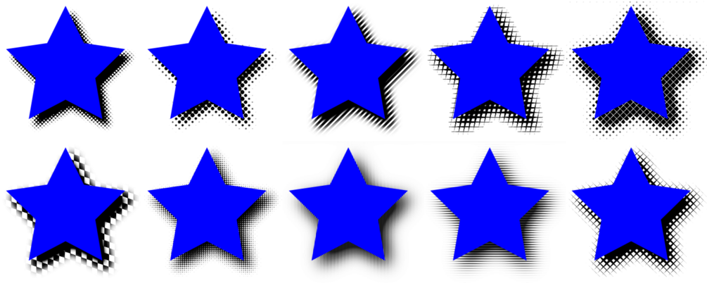 Krita Halftone Drop Shadow Effect Template Files