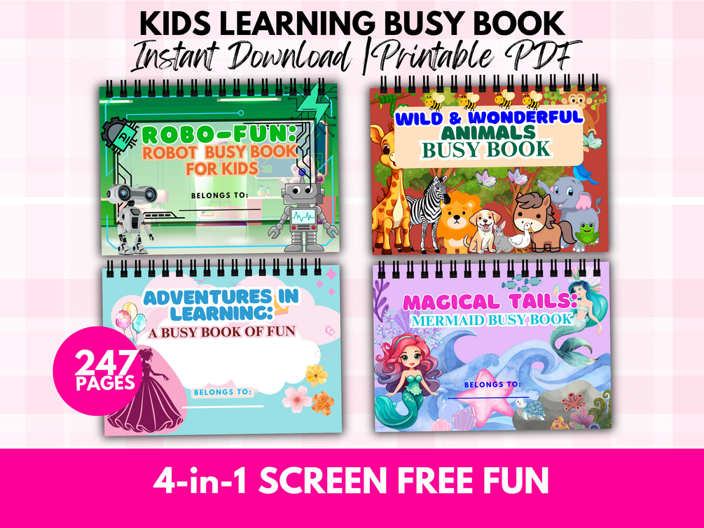 Ultimate 4-in-1 Busy Book Bundle | 247 Pages Printable Preschool ...