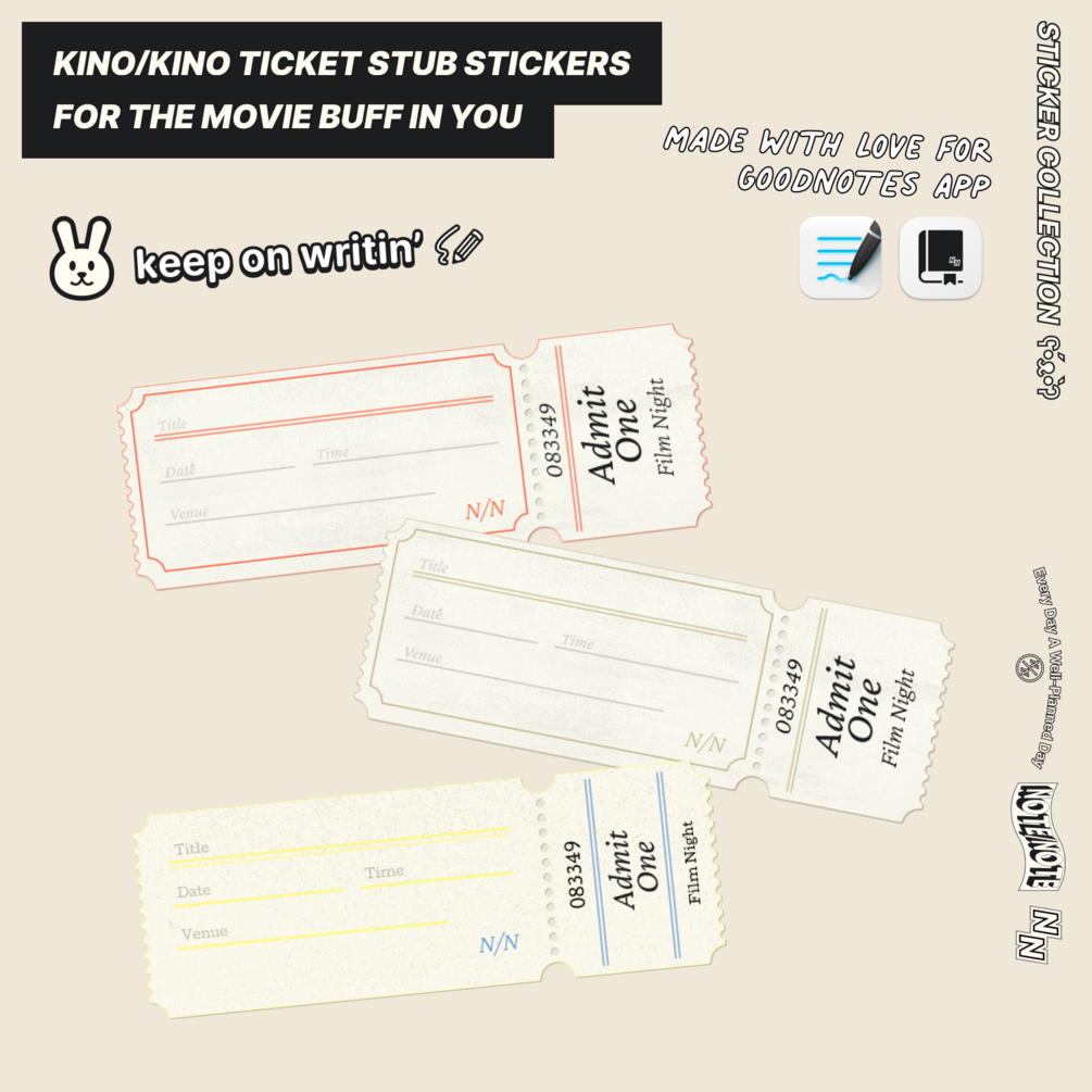 Kino/Kino Ticket Stub Stickers