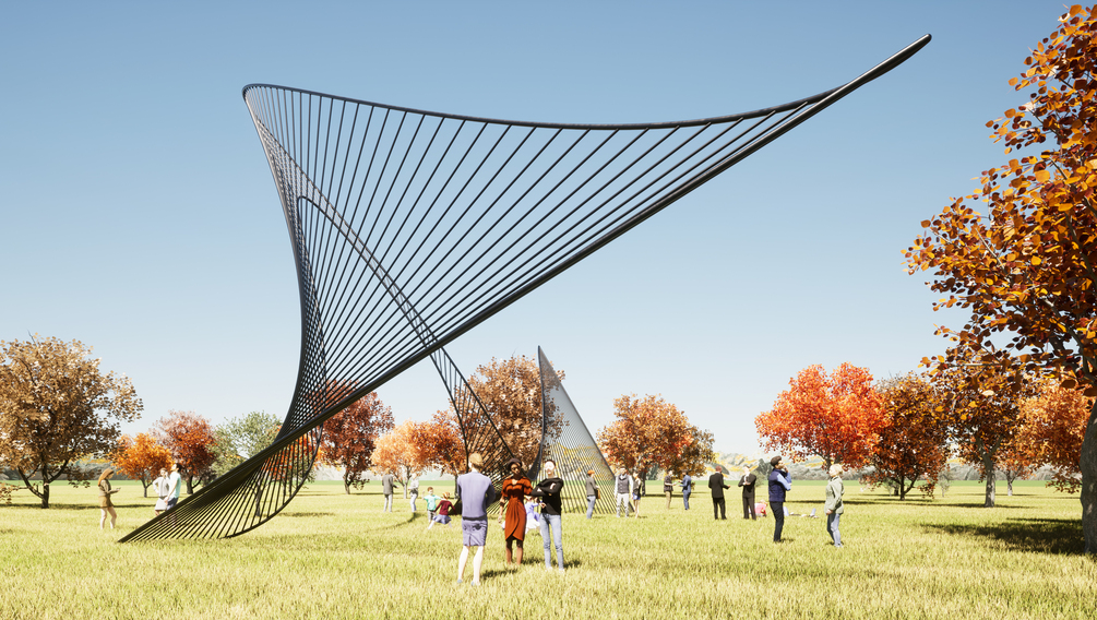 Sine Curve Gate Pavilion Rhino Grasshopper File