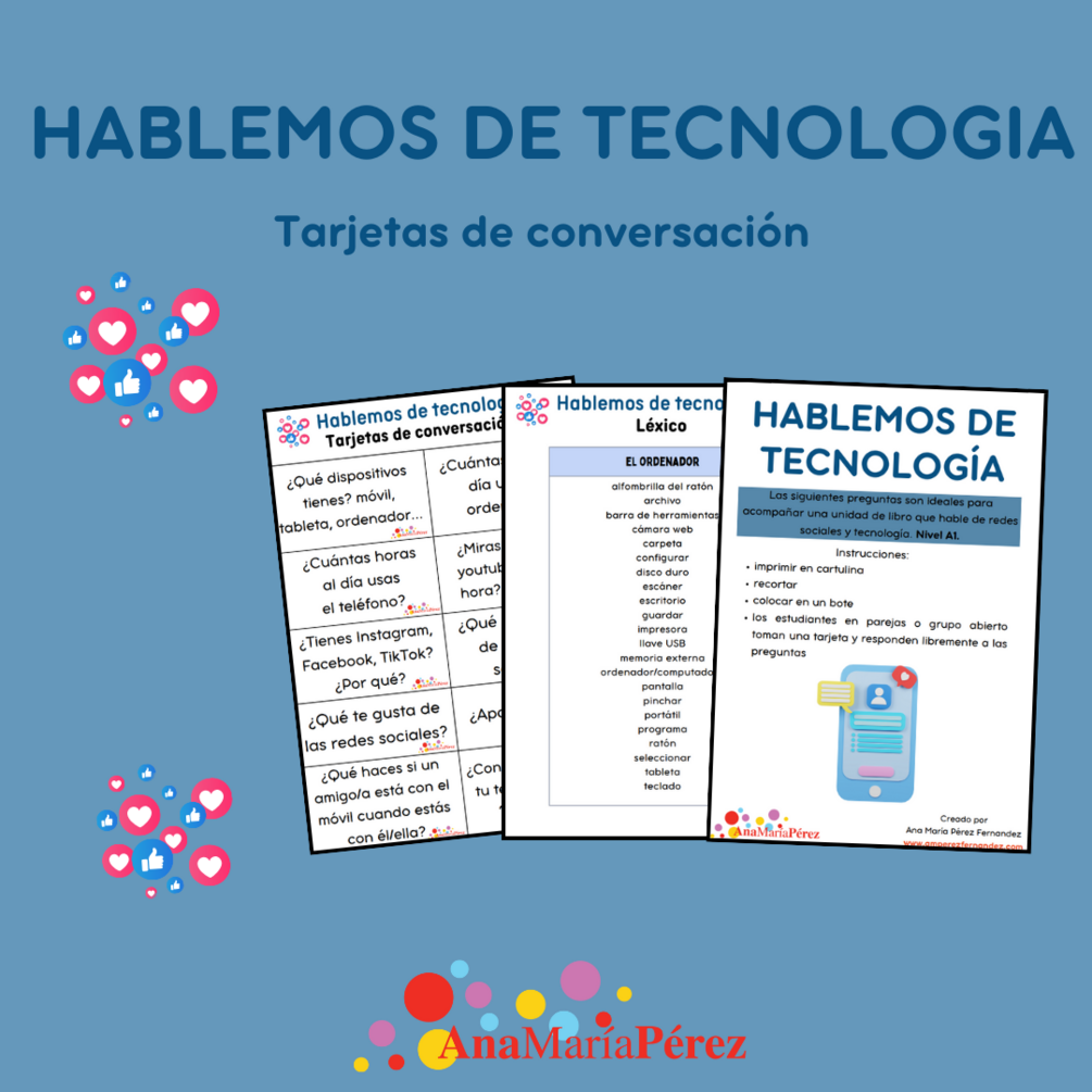 Material para conversación nivel A1. Tema tecnología