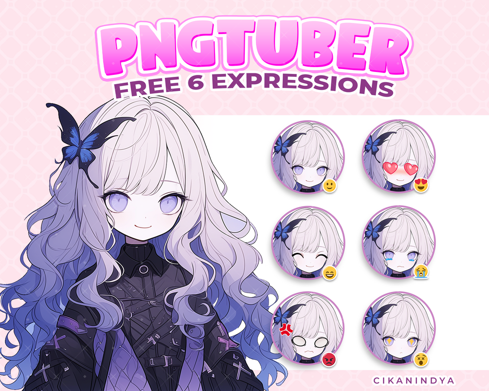PNG Tuber | Elevate Your Stream with a Beautiful PNG Tuber Girl Dark ...