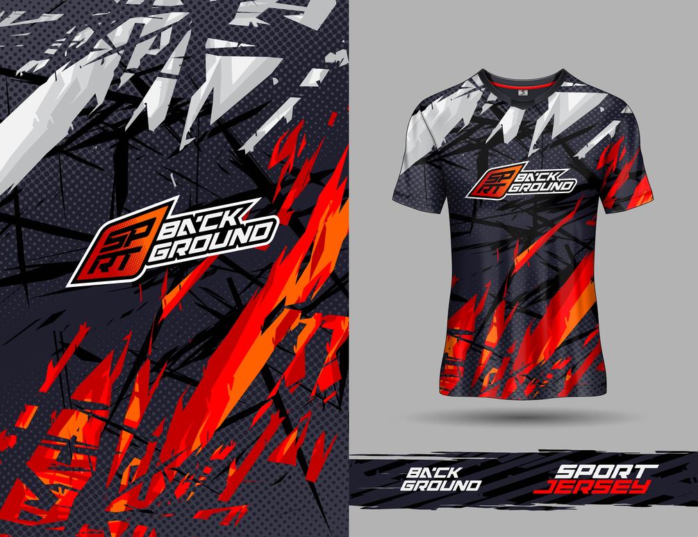 JERSEY PATTERN, DESIGN FOR E SPORT, RACING, SOCCER, GAMING, MOTOCROSS ...