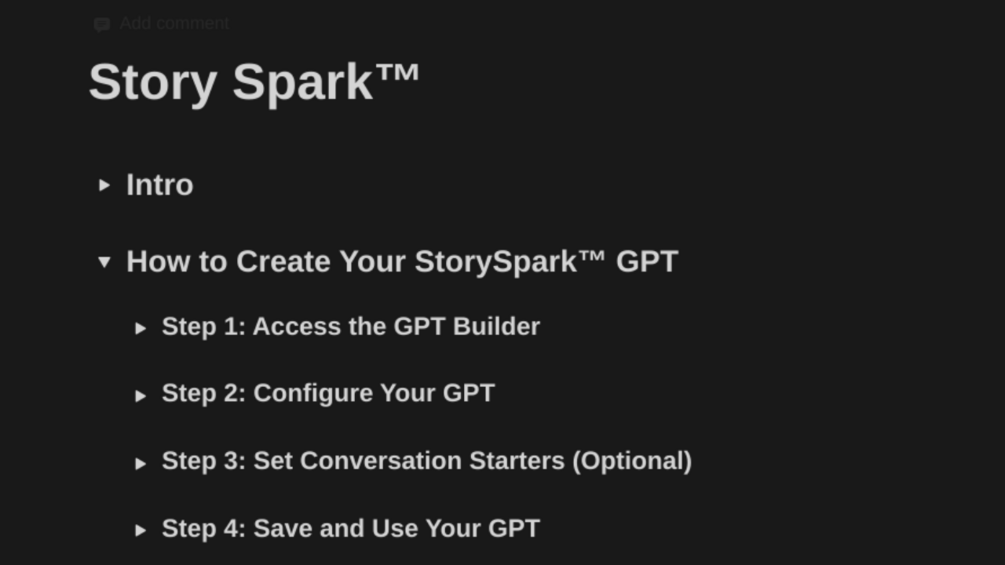StorySpark™ (Your Personal Story Idea Machine)