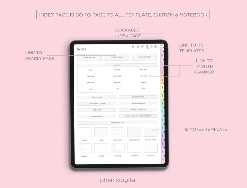 Digital Teacher Planner 24 25 Ipad Planner Teacher Templates