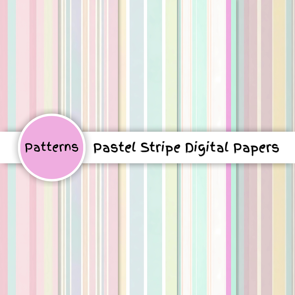Free Pastel Stripe Digital Papers-Seamless Patterns-Backgrounds