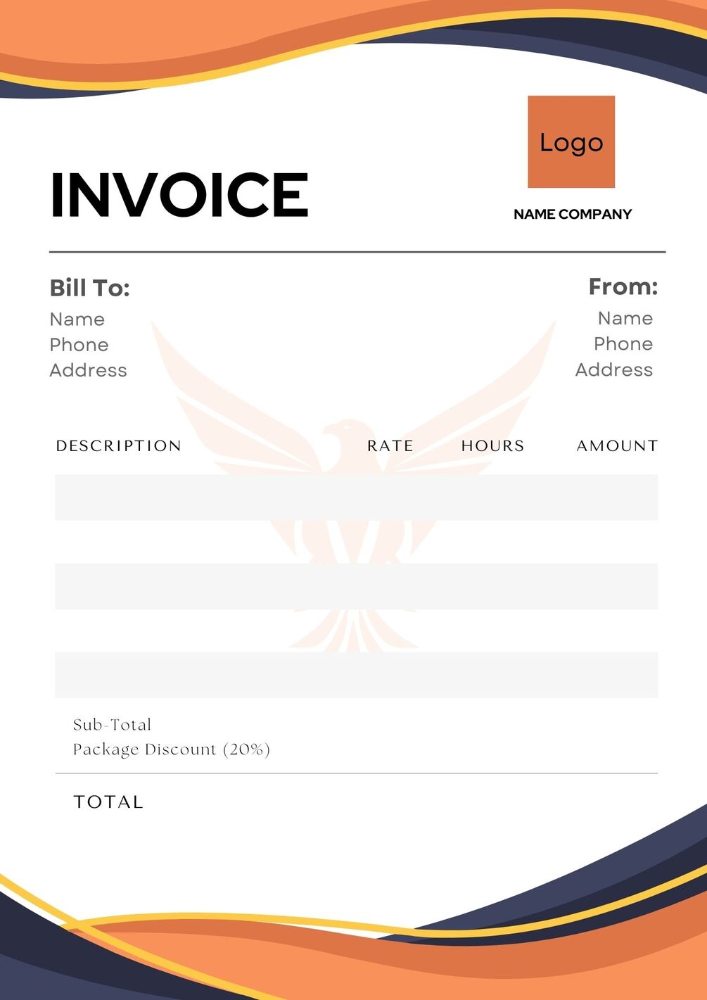 White Minimalist Service Invoice