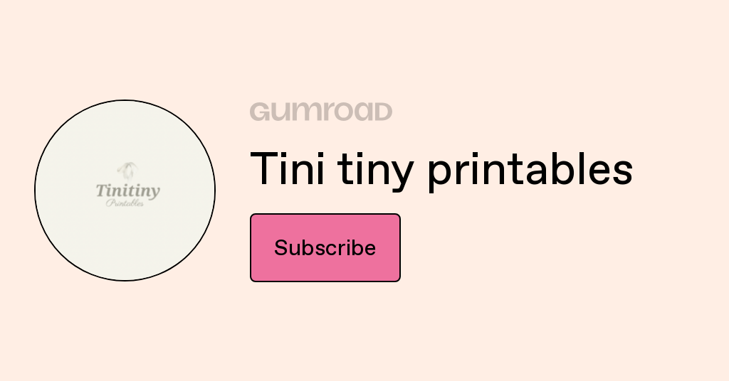Tini tiny printables