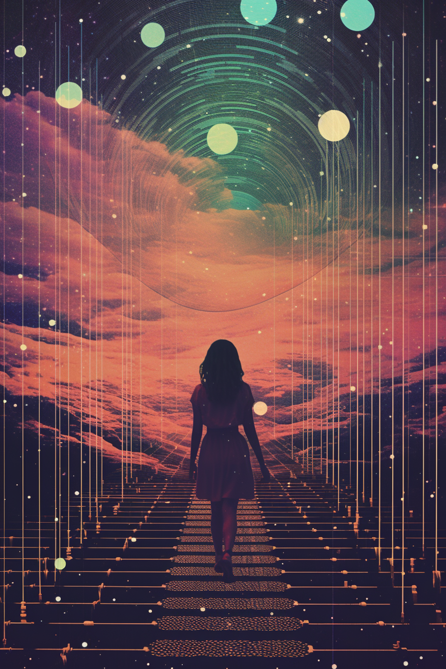 Into the Void Glitchwave Print