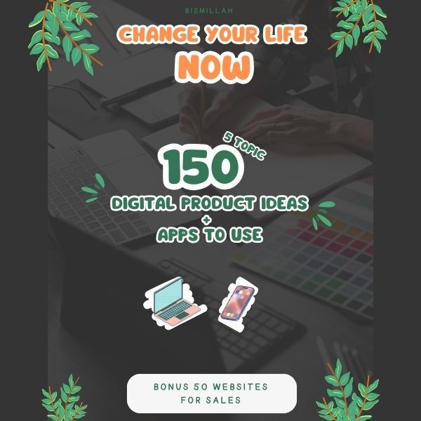 150 digital product ideas + app to use