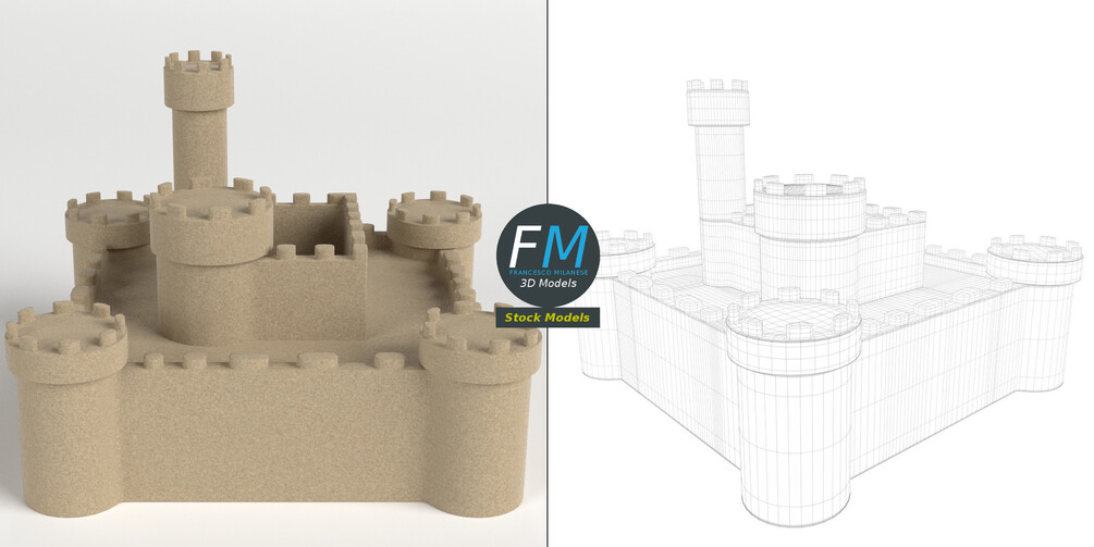 3D MODEL - Sand castle 2