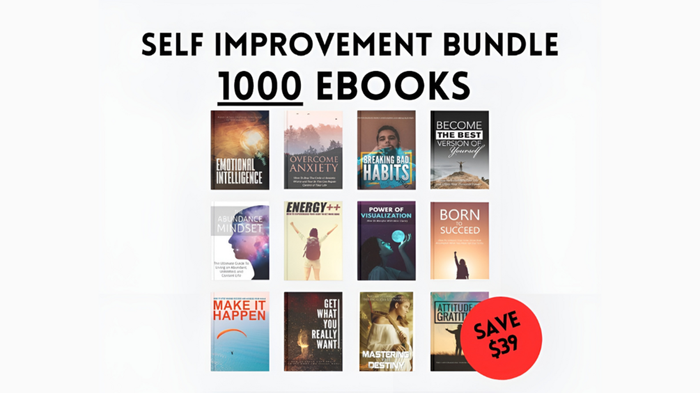 1000 PLR EBOOKS Self Improvement Bundle With Resell Rights