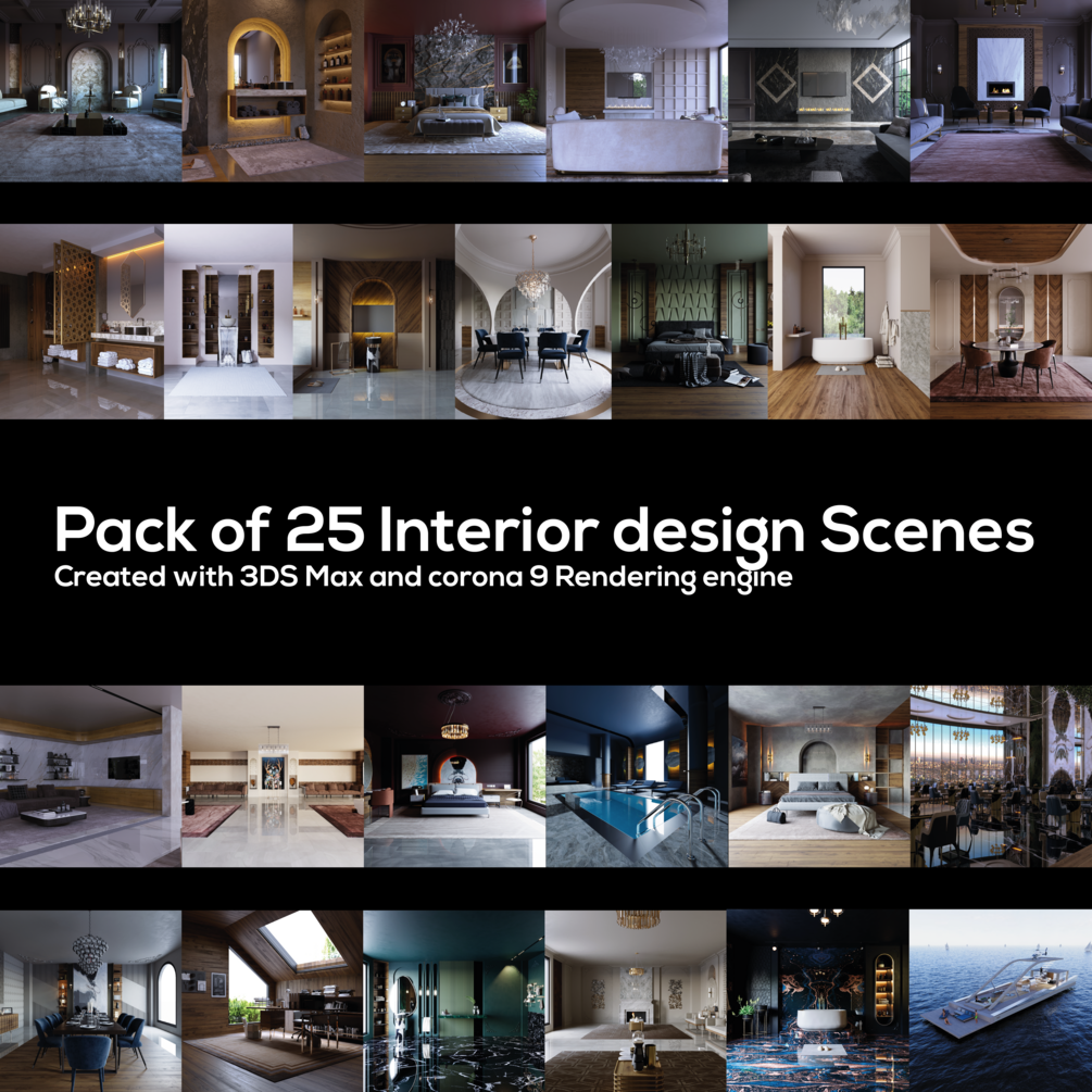 Pack of 25 Interior Design Scenes