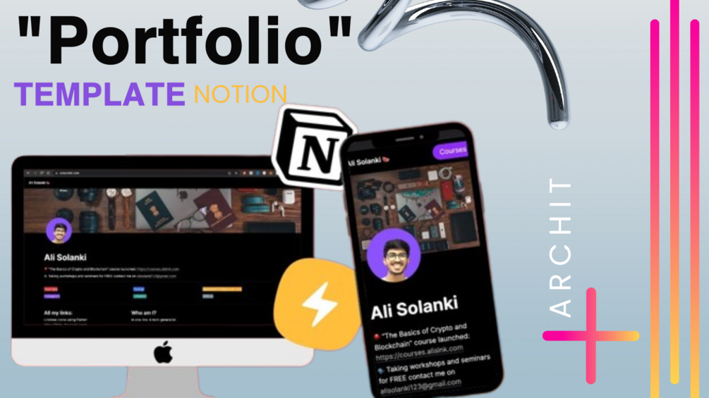 Notion Portfolio Template Design.