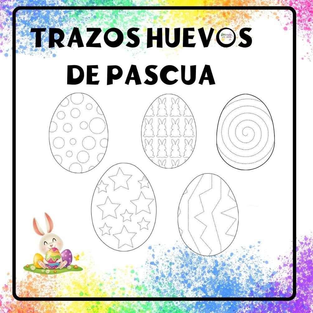 TRAZOS EN HUEVOS DE PASCUA