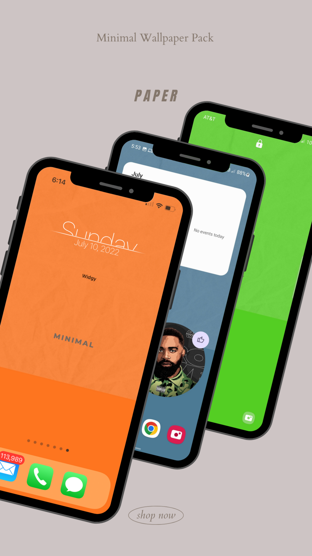Paper Minimal Iphone and Android Wallpaper Pack