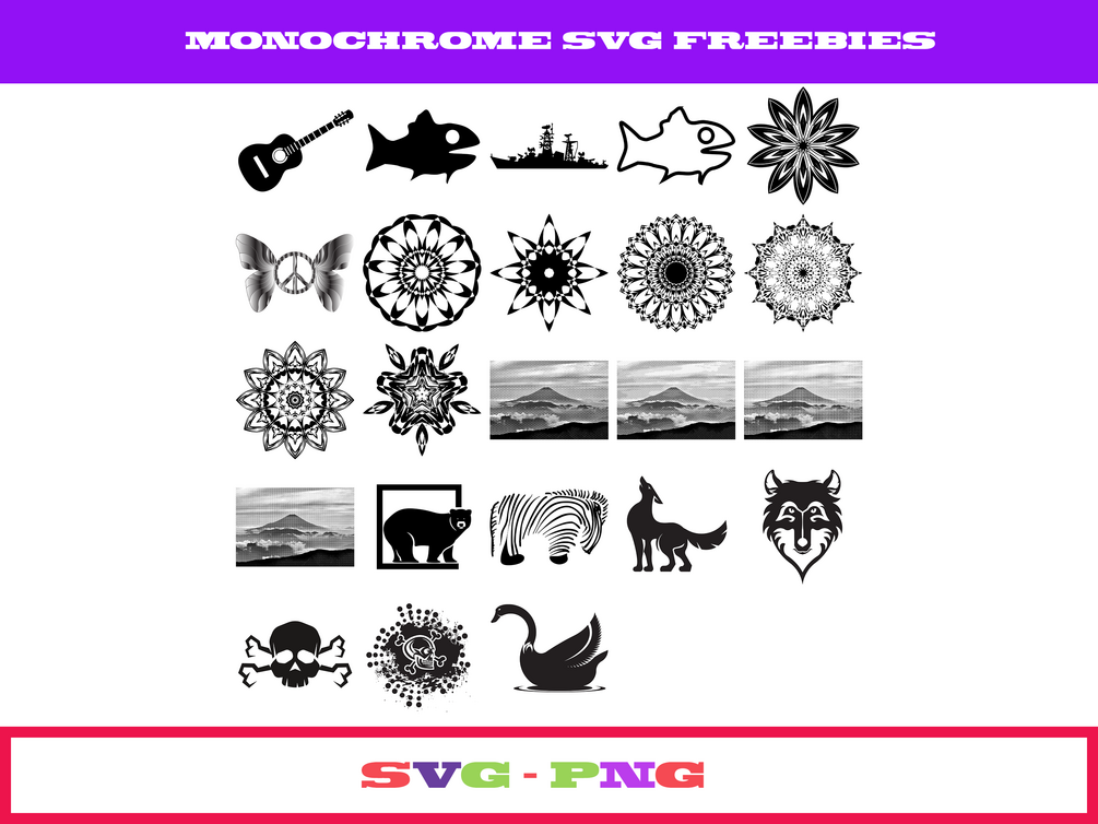Monochrome Freebie Svgs