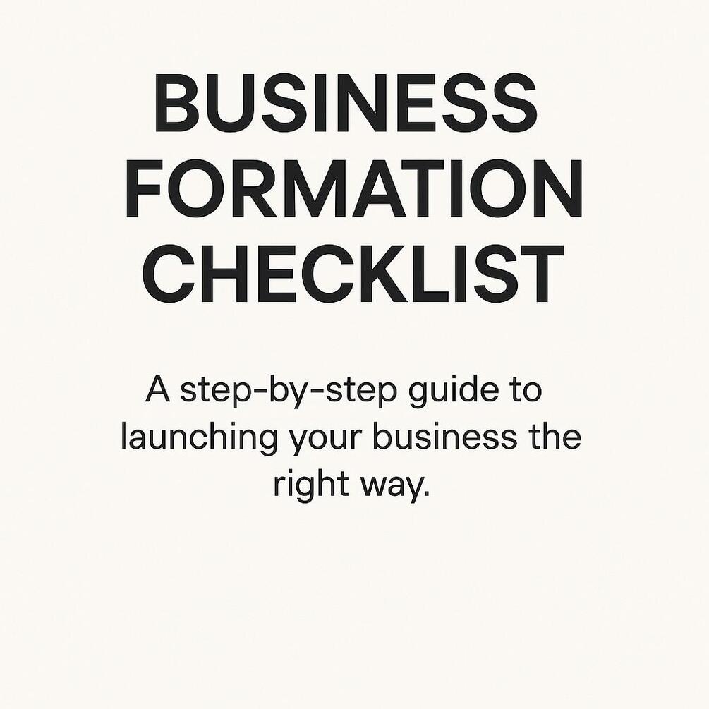 Business Formation Checklist