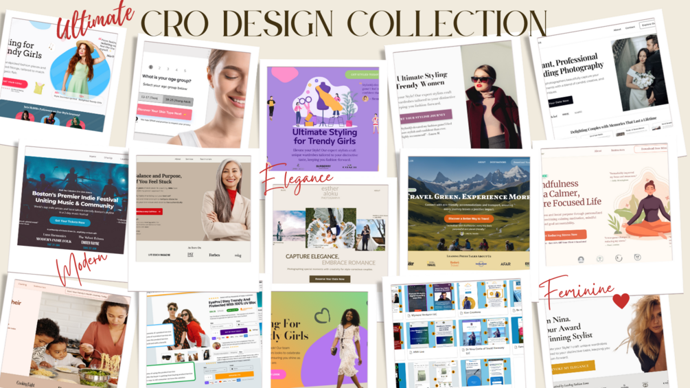 Collection of CRO Designs, Redesigns, Master Files and a Checklist