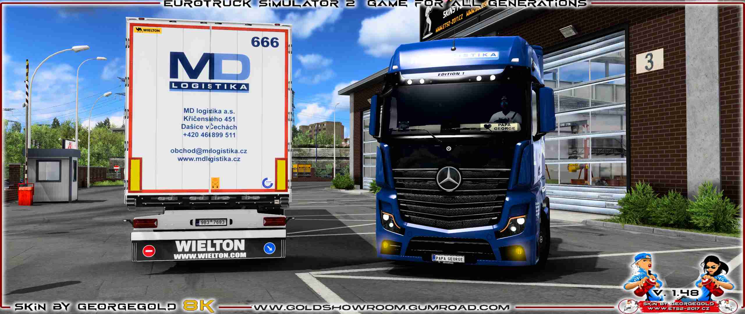ETS 2 Skin Combo Mercedes Actros 5 MD Logistika