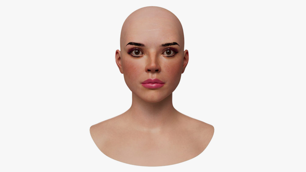 Female Head Mesh Metahuman Unreal Topology Woman Head Mesh 4