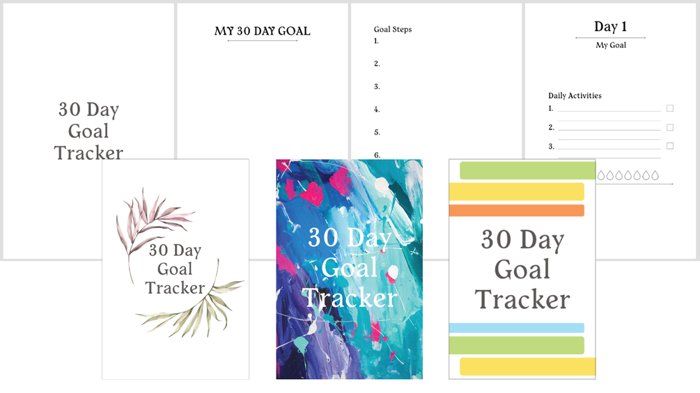 Minimal 30 Day Goal Tracker Interior - PDF and AFPUB (Affinity ...