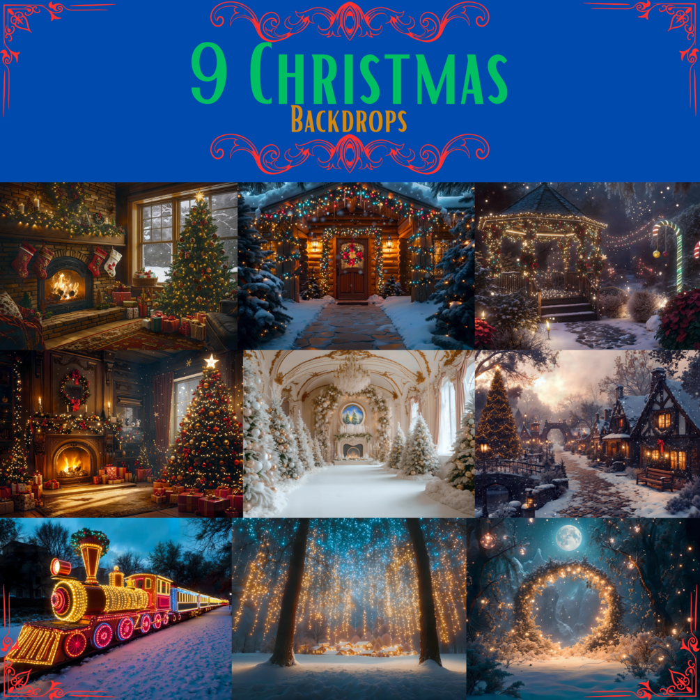 9 Christmas Backdrops