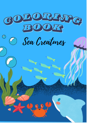 Sea creature coloring book
