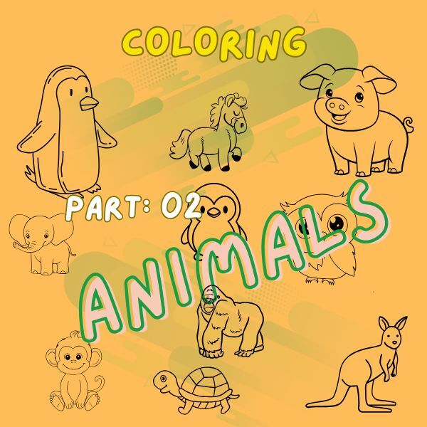 Coloring Busy Book: "Fruits and Animals Adventure"