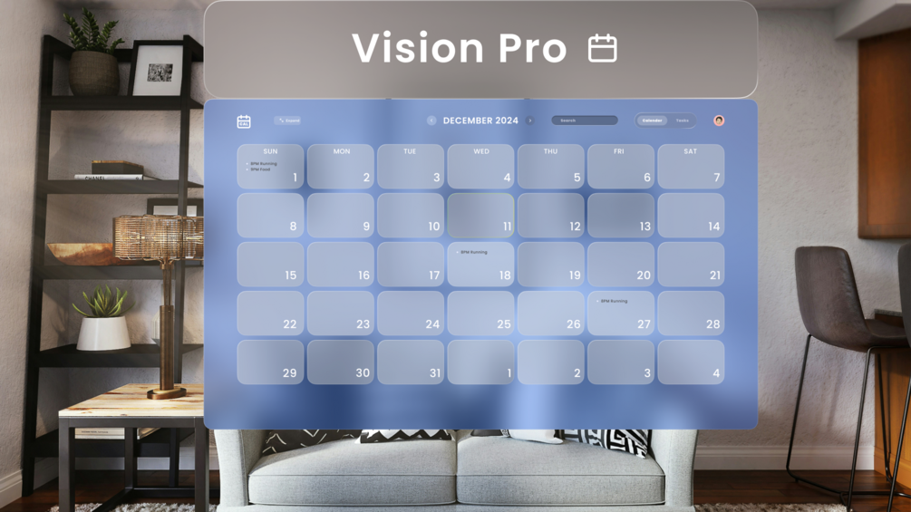 Free Apple Vision Pro Calender App