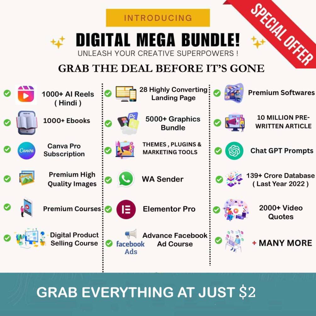Ultimate Digital Bundle worth $530.32 USD - for just $2
