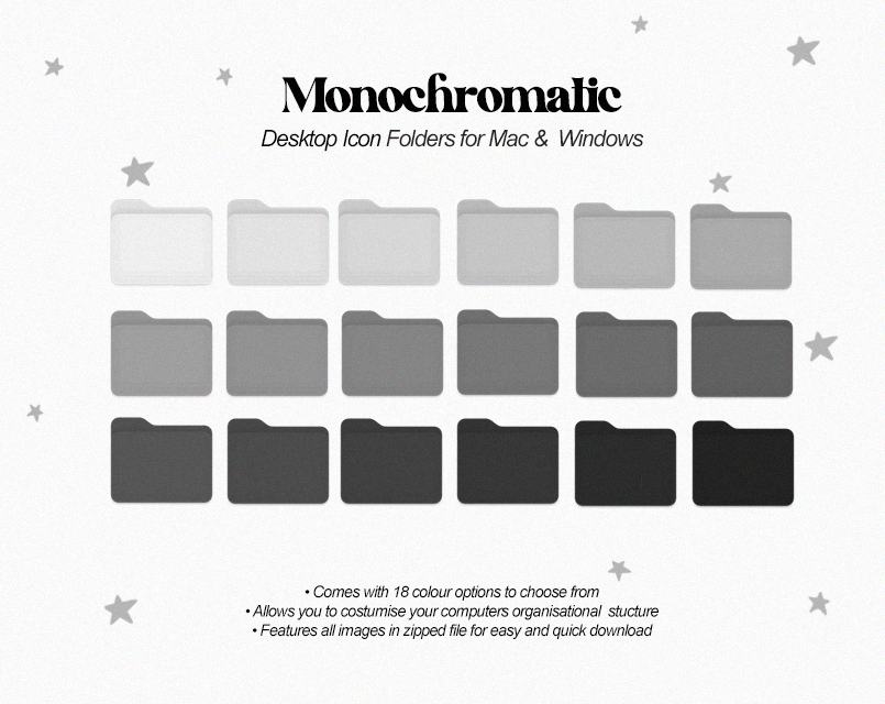 Desktop Icons - Monochromatic