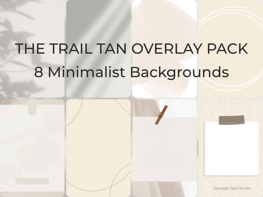 The Trail Tan Overlay Pack — 8 Minimalist Backgrounds