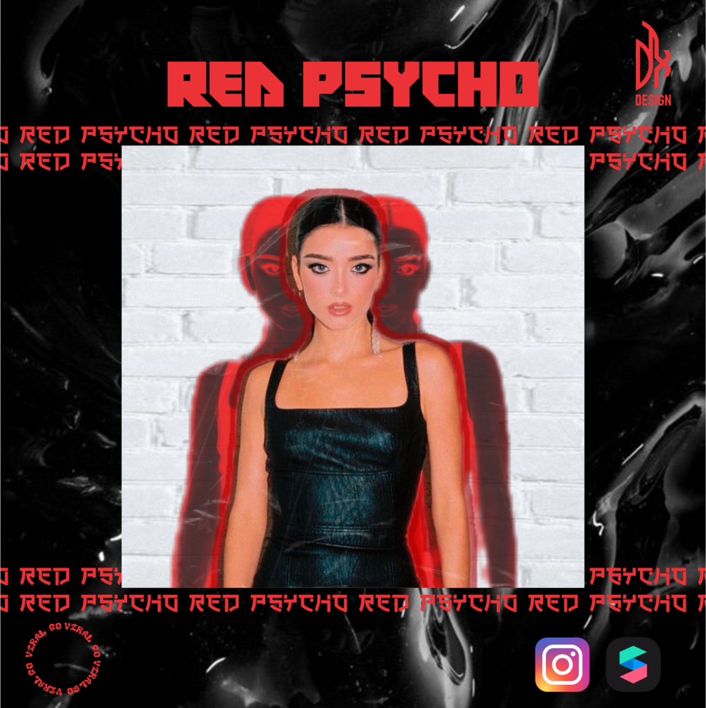 RED PSYCHO AR FILTER | makeup | lut | 2 animated clones | outline color)
