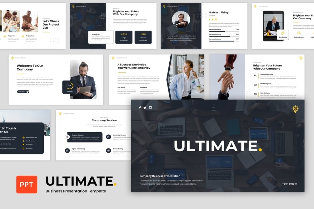Ultimate - Company Business Presentation PowerPoint Template