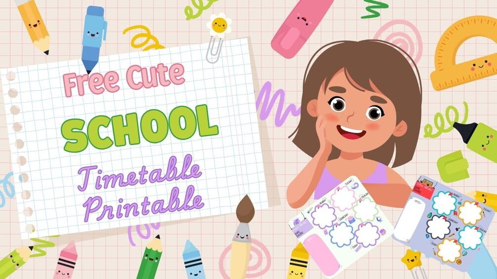 Free Cute & Pretty School Timetable Printable – Teacher Aesthetic ...