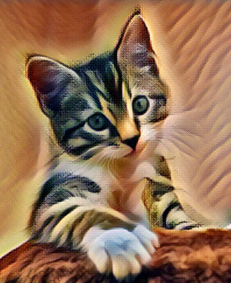 Cute cat playing digital art for home decor