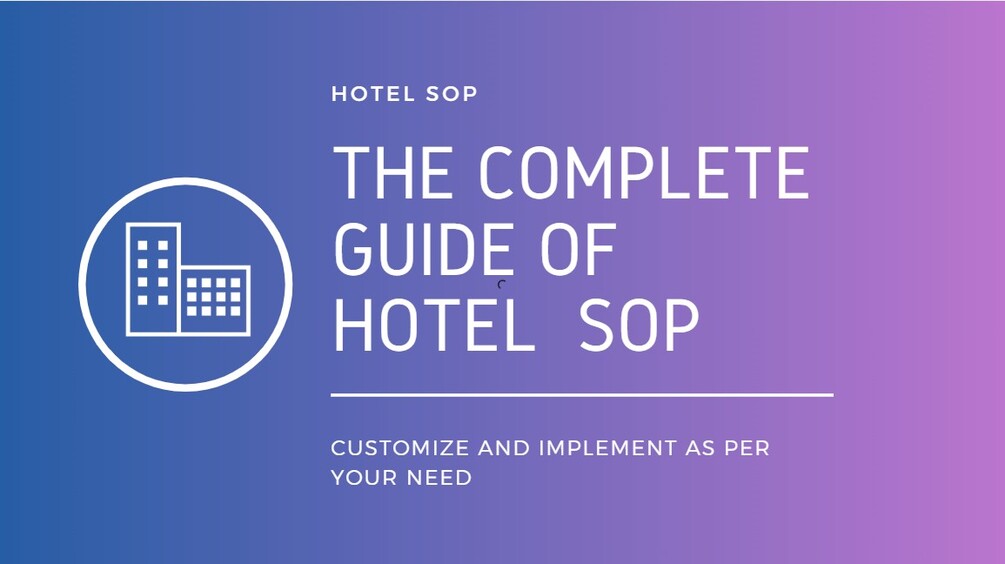 Hotels Standard Operation Procedure (SOP)